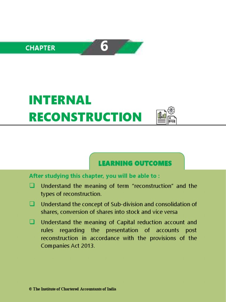 CHP 6 Internal Reconstruction | PDF | Equity (Finance) | Book Value