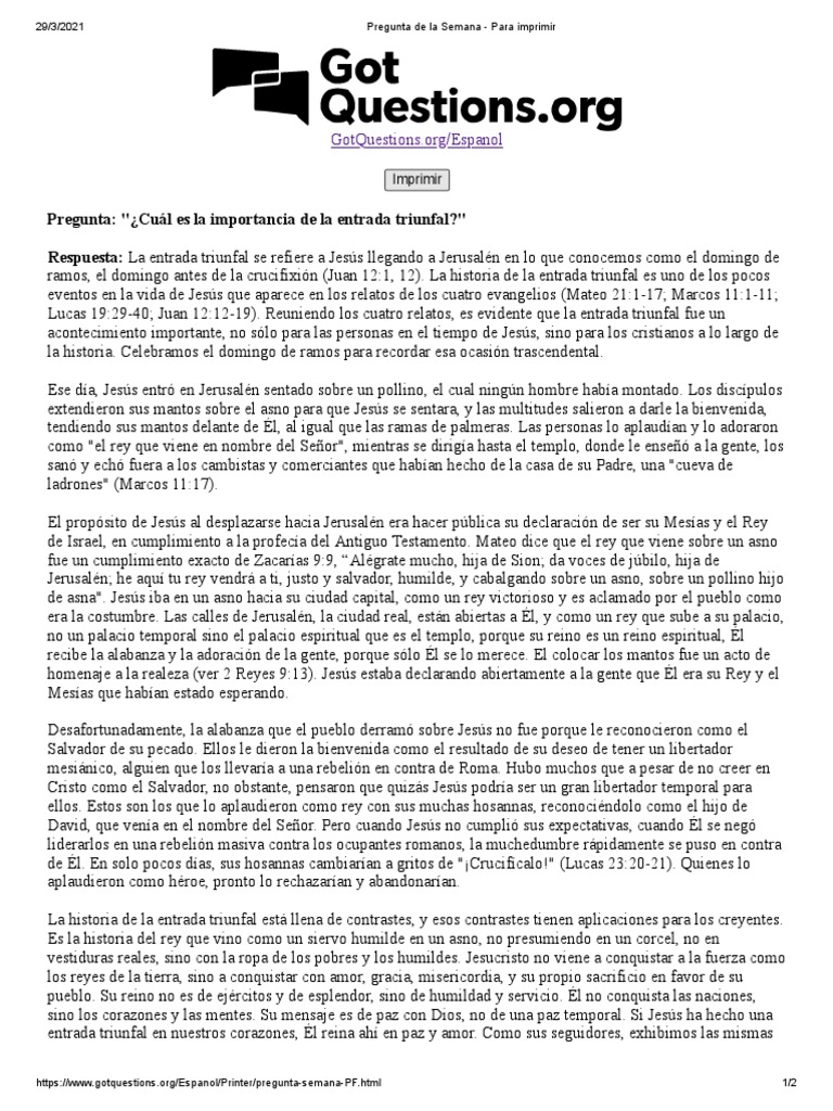 Pregunta de La Semana - para Imprimir | PDF | Jesús | Evangelio de Mateo