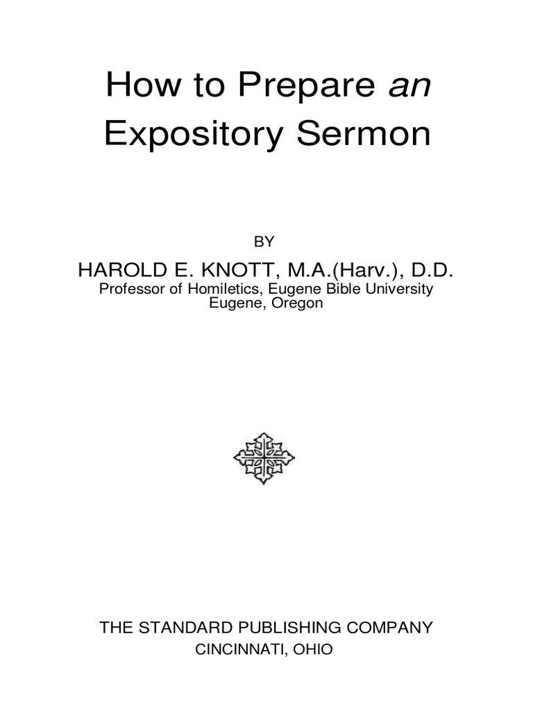 Expository Sermon Preparation | PDF | Expository Preaching | Sermon
