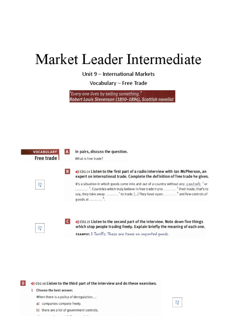 International Markets Vocabulary Guide | PDF | Finance & Money Management
