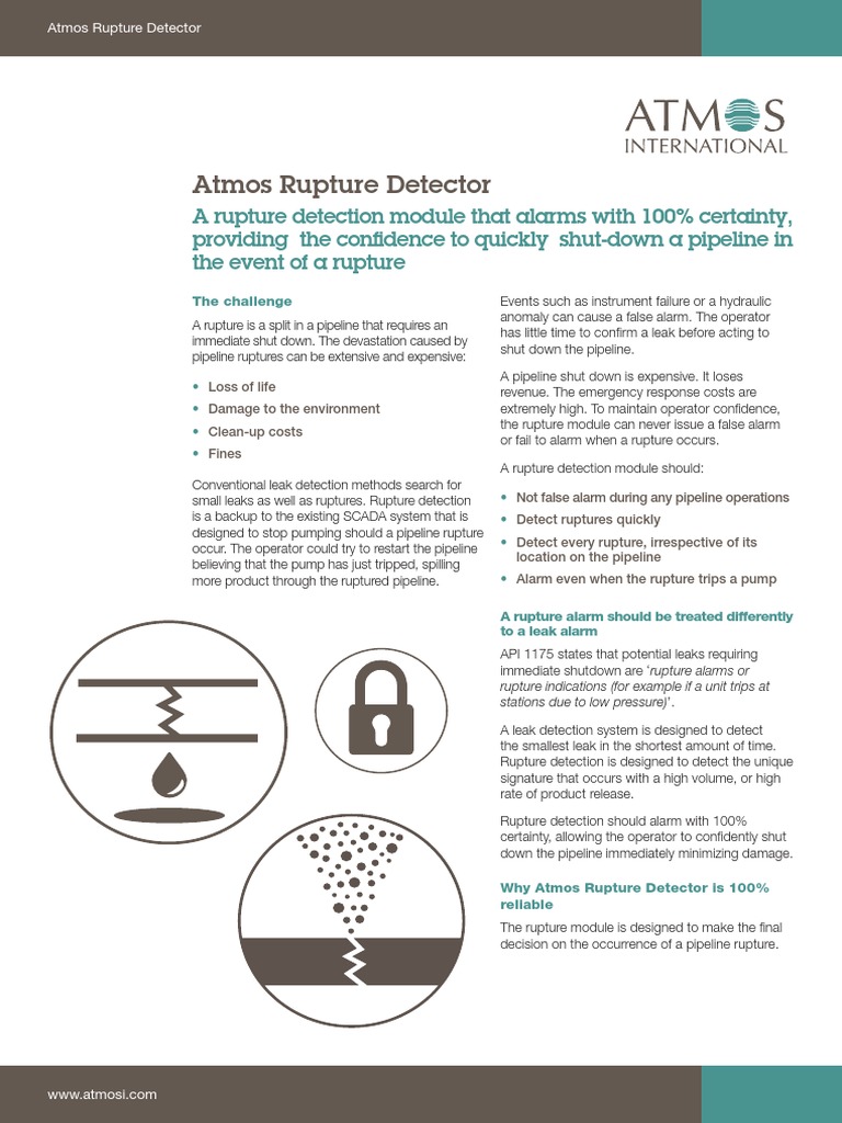 En Atmos Rupture Detector | PDF | Pipeline Transport | Leak