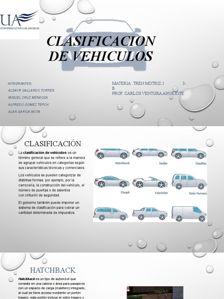 Clasificacion de Vehiculos | PDF | Sedán (Automóvil) | Vehículo ...