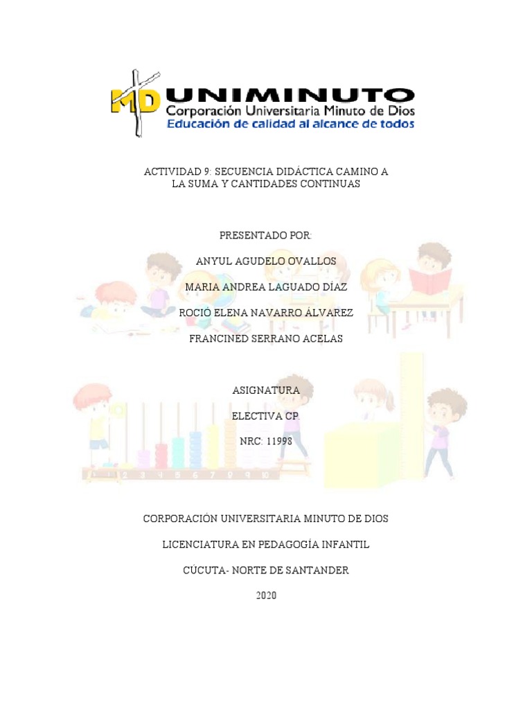 Secuencia Didáctica de Suma y Cantidades Continuas | PDF | Aprendizaje ...