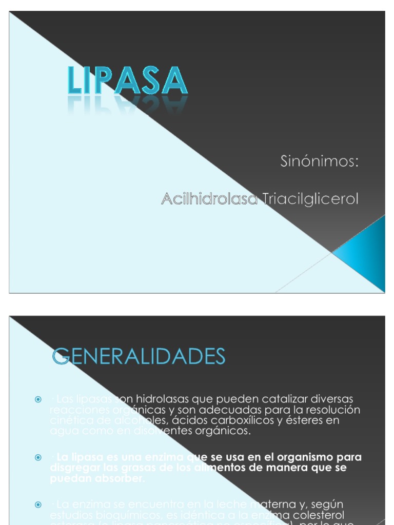 Lipasa | PDF | Ester | Enzima