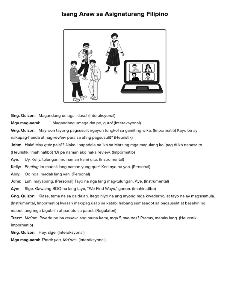 Filipino - Dayalogo (Gamit NG Wika) | PDF