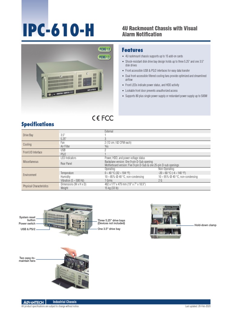 4U Rackmount Chassis IPC-610-H Features | PDF | Equipment | Computer ...