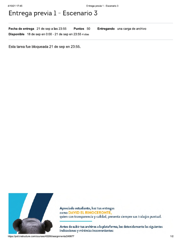 Entrega Previa 1 - Escenario 3 | PDF