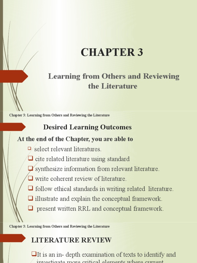 Chapter 3, Review of Related Literature | PDF | Citation | Cognition