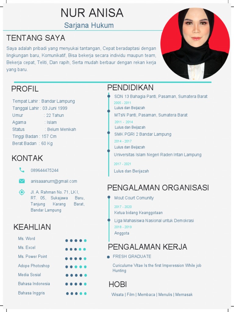 CV Nur Anisa Fix | PDF