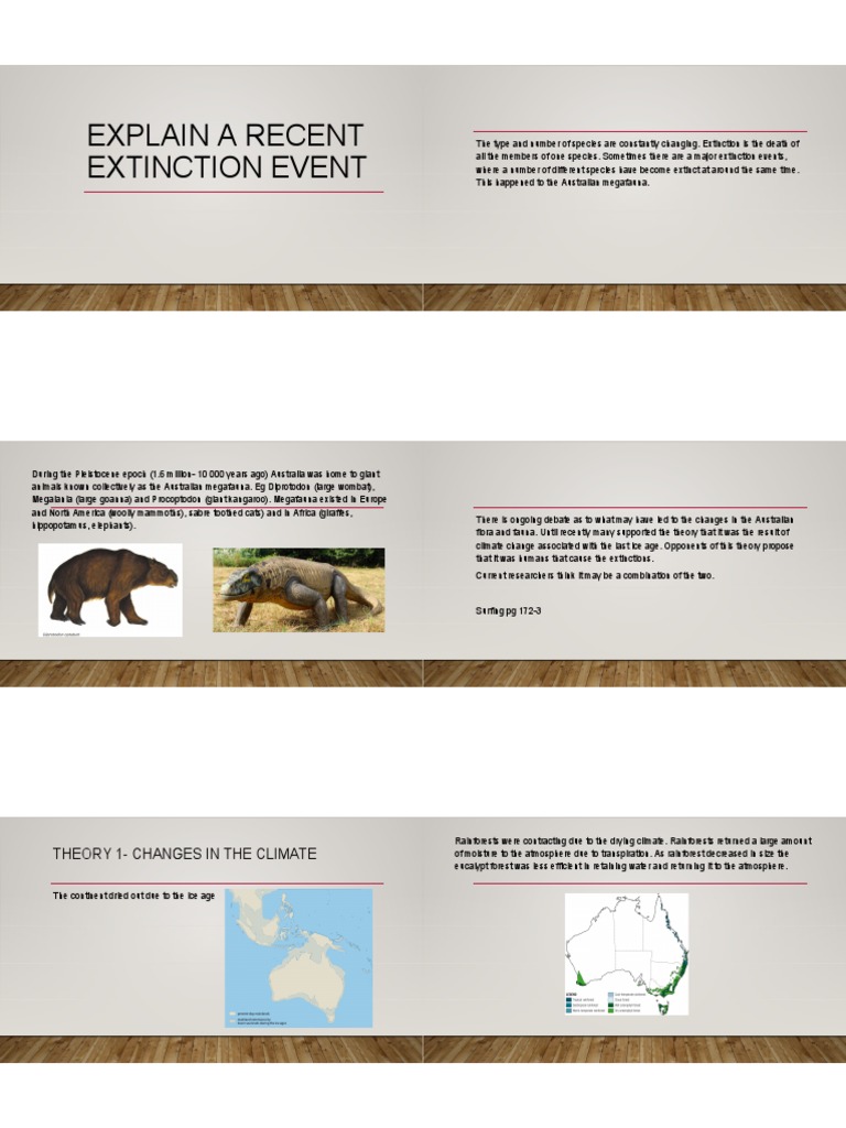 Recent Extinction Event | PDF | Megafauna | Pleistocene