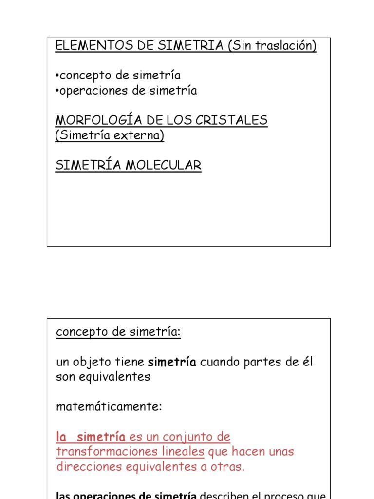 Tema 5 Elementos de Simetría | PDF | Rotación | Simetría