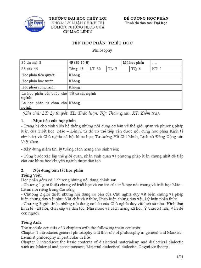 de Cuong Triet Hoc - Rut Gon | PDF