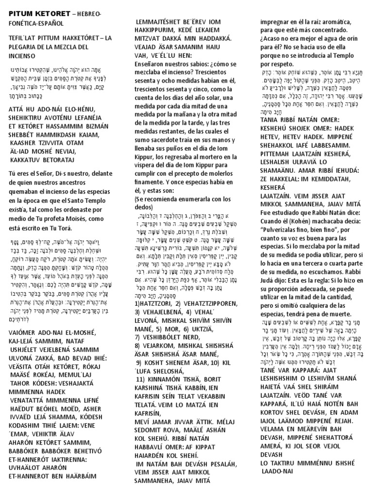 PITUM KETORET - Docxpara Imprimir | PDF | Incienso