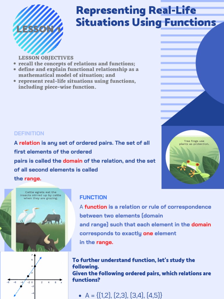 Representing Real Life Situations Using Functions | PDF | Function ...