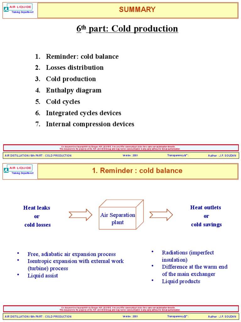 Air Separation Process Primer - Air Liquide | PDF | Physical Quantities ...