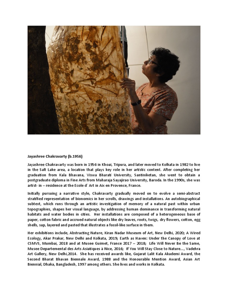 Jayashree Chakravarty (1956-), Indian artist | PDF
