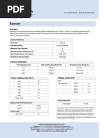 Kaowool S and Kaowool SZR Blankets Product Data Sheet | PDF | Thermal ...