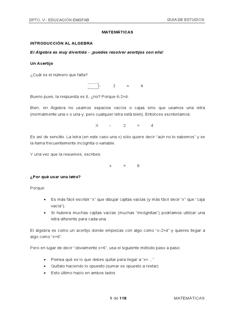 Guia de Estudios 2021 Matematicas Guia Est | PDF | Factorización ...