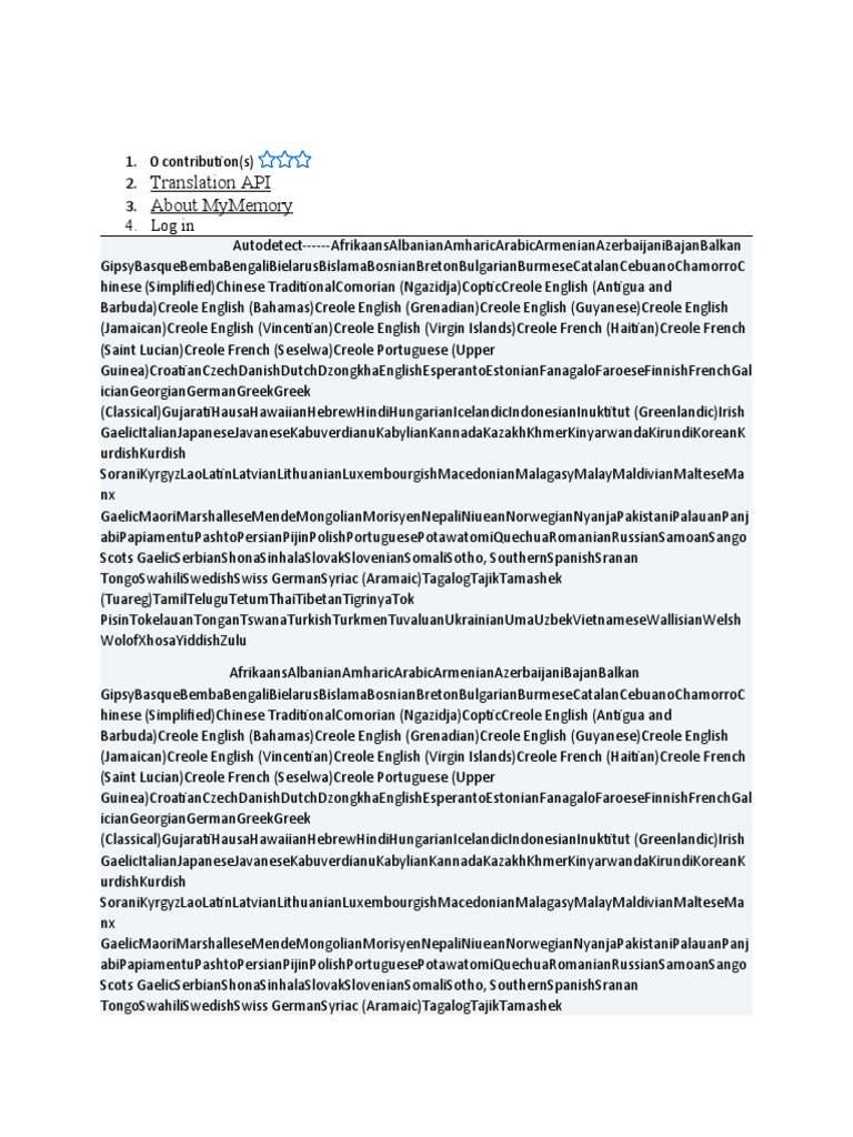 Translation Api About Mymemory: 4. Log in | PDF | Linguistics | Human ...