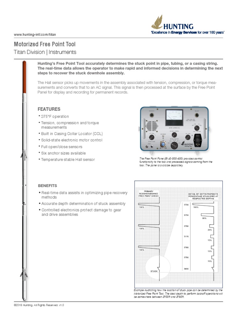Motorized Free Point Tool: Titan Division - Instruments | PDF | Casing ...