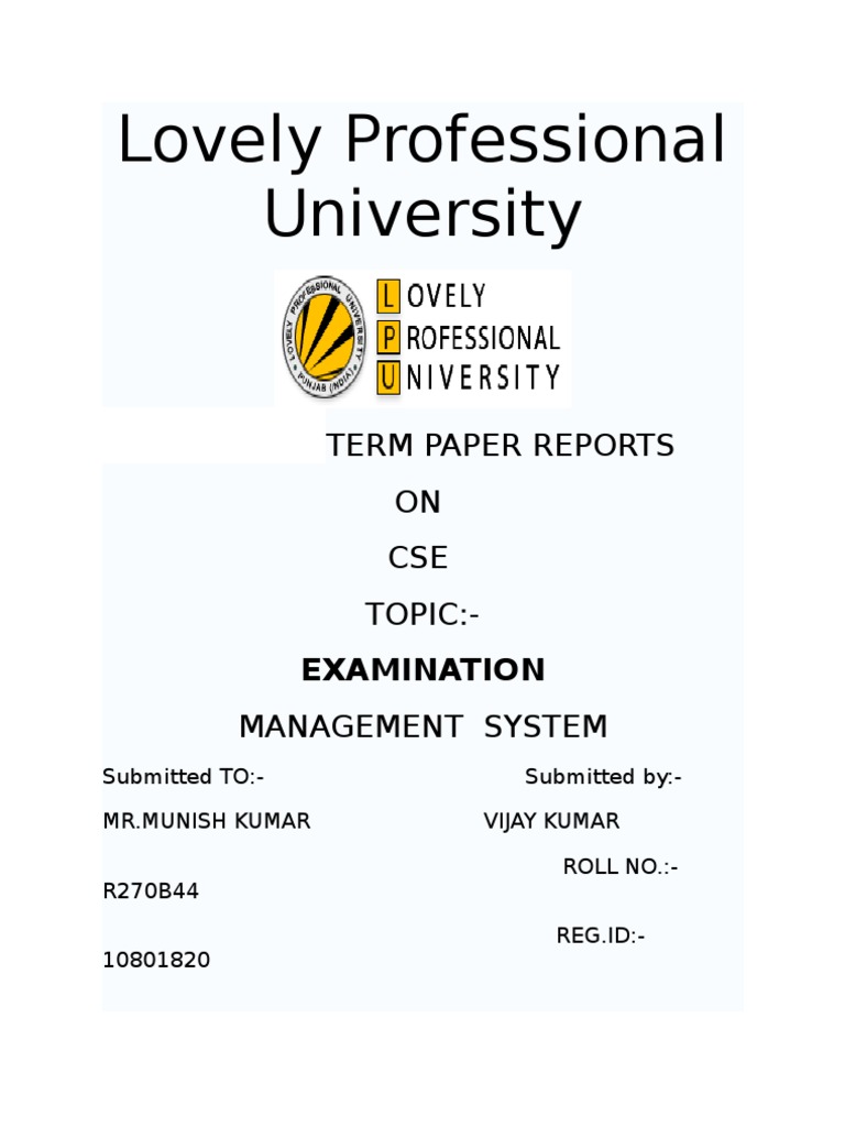 Examination Management System | PDF | Computer Engineering | Computer ...