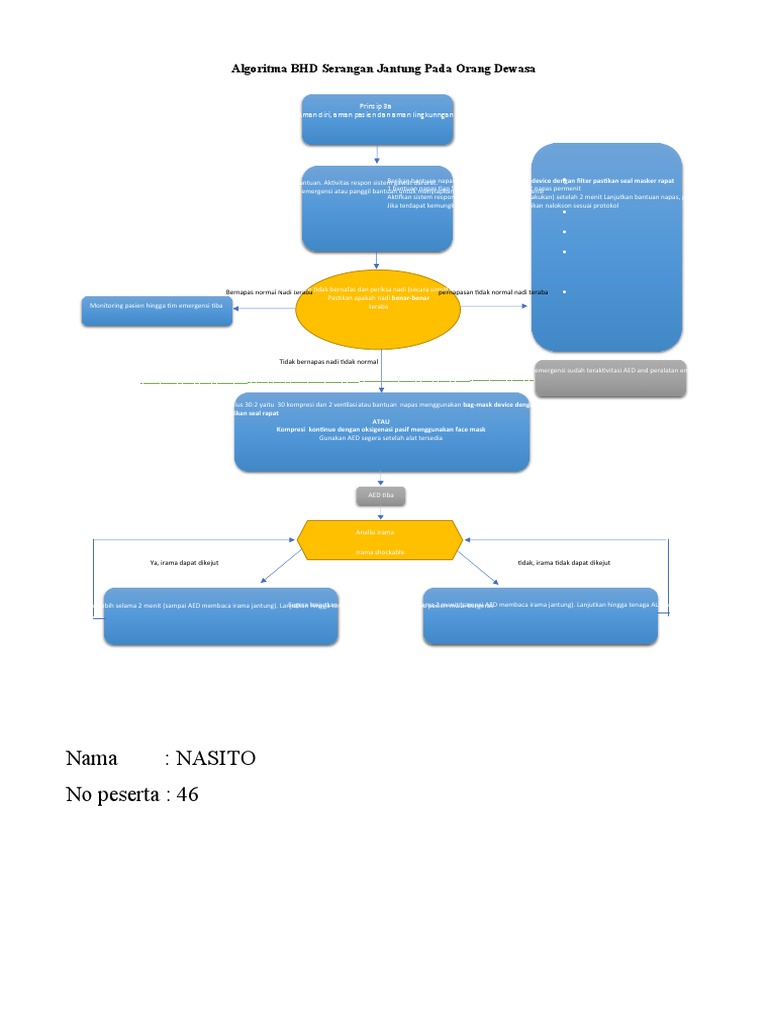 Algoritma BHD Serangan Jantung Pada Orang Dewasa | PDF