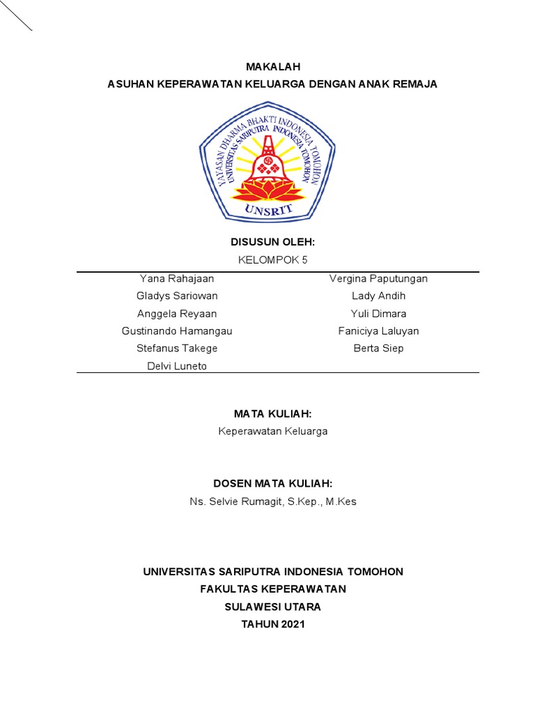 ASUHAN KEPERAWATAN KELUARGA DENGAN ANAK REMAJA | PDF