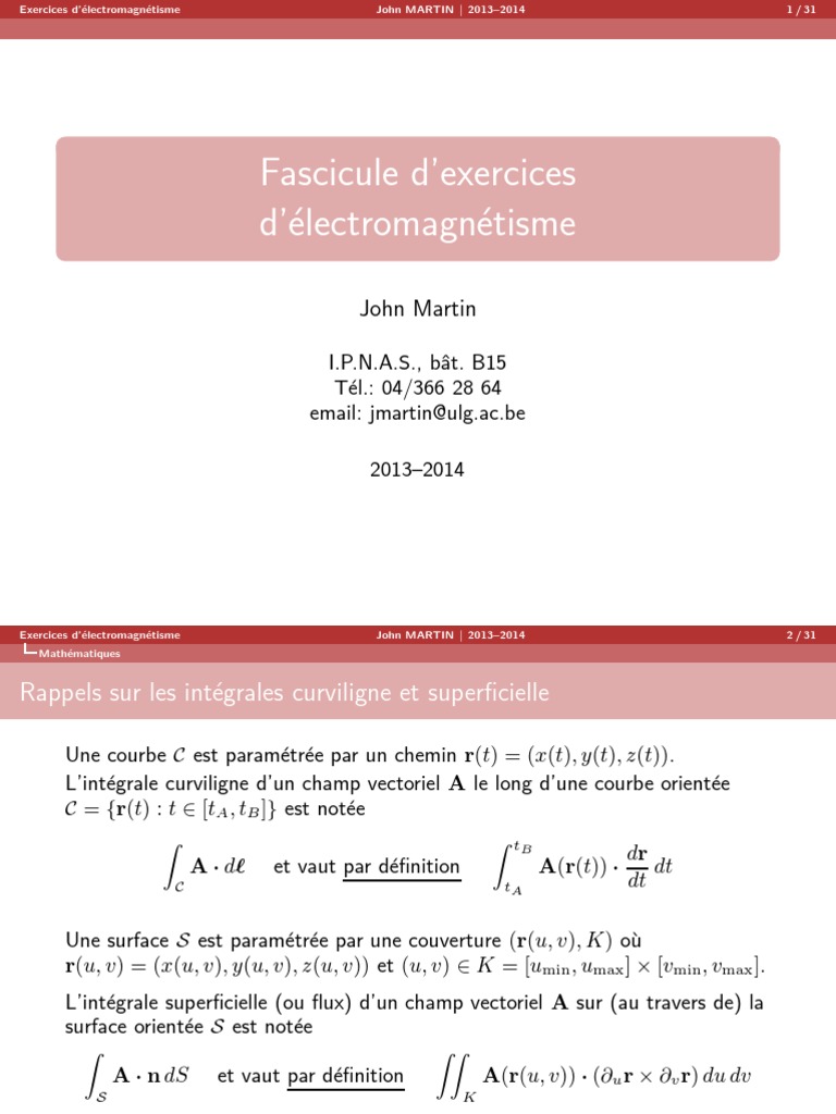 Exercices 1 | PDF | Électrostatique | Électromagnétisme