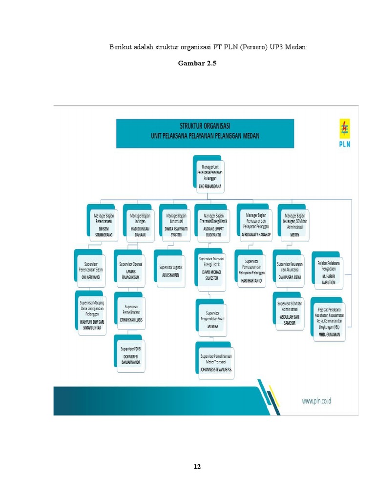 Struktur Organisasi PT PLN (BAB 2) | PDF