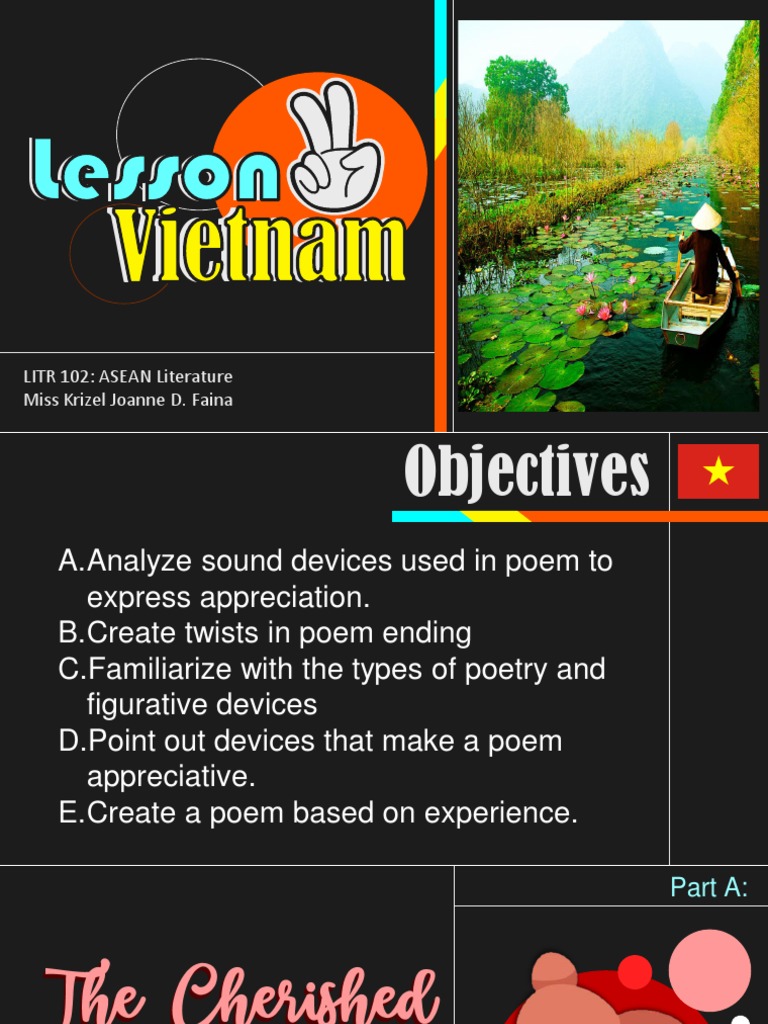 Lesson Vietnam: LITR 102: ASEAN Literature Miss Krizel Joanne D. Faina ...