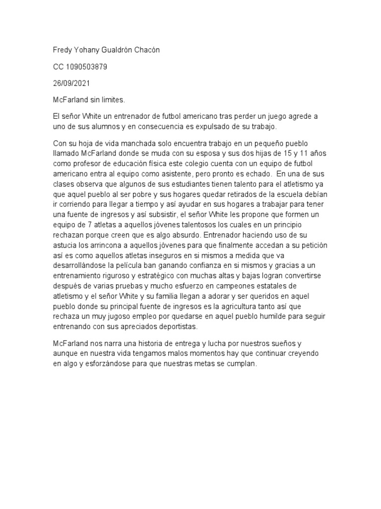 Mcfarland Sin Limites | PDF