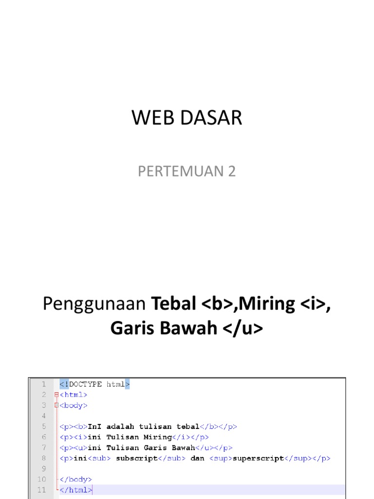 Pertemuan 2 Web Dasar | PDF
