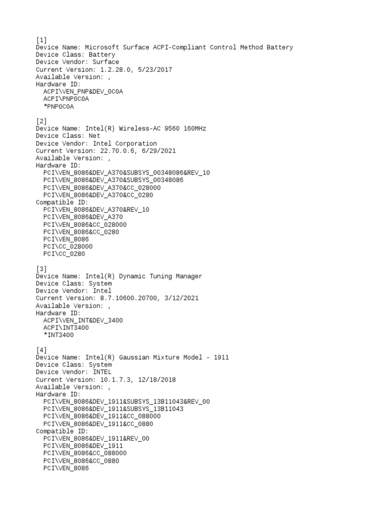 Driver Booster Export List | PDF | Device Driver | Usb