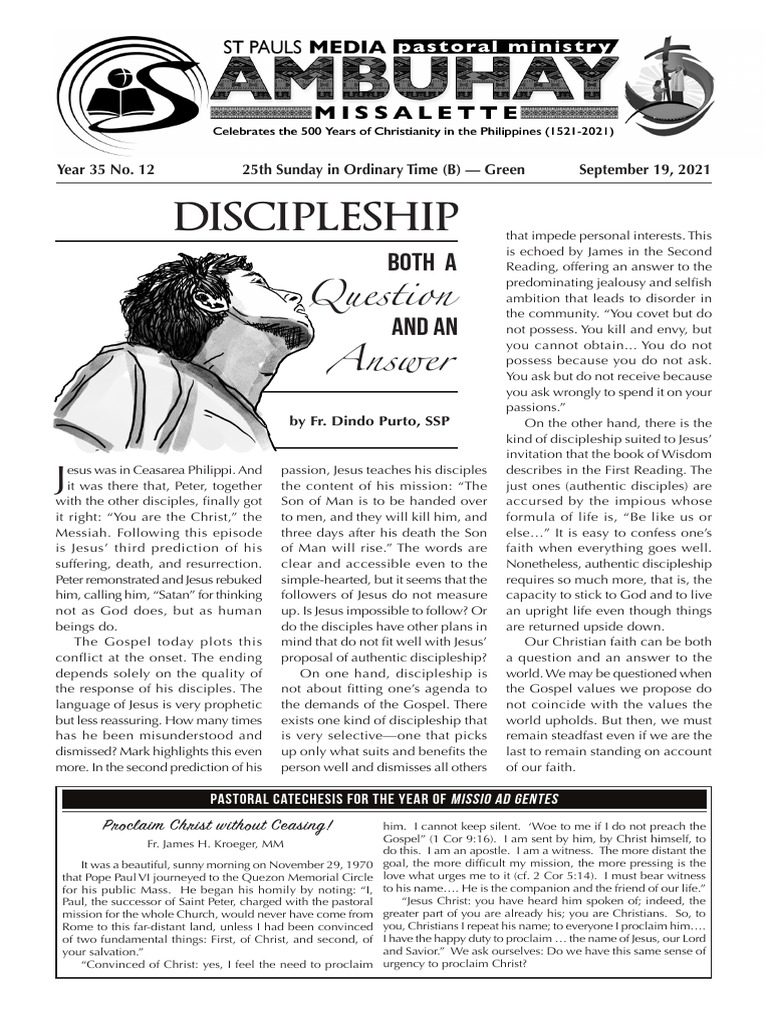 Discipleship: Both A and An | PDF | Jesus | Mass (Liturgy)