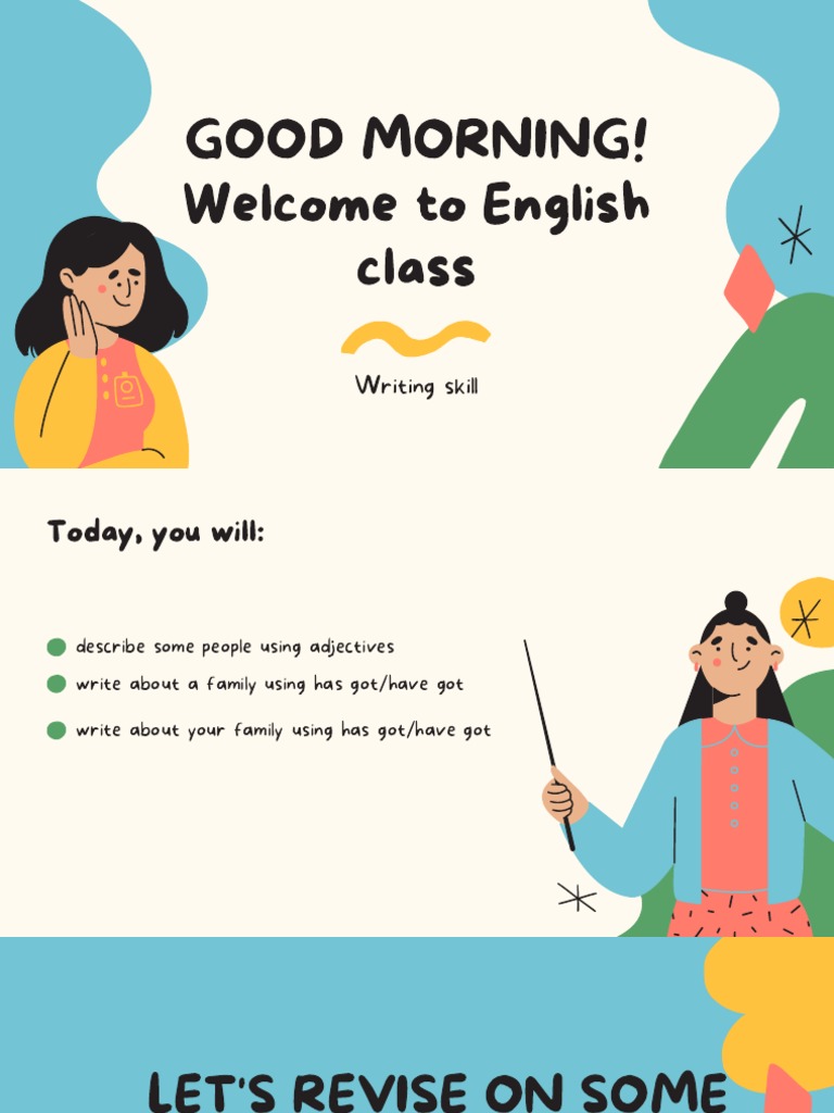 GOOD MORNING! Welcome To English Class | PDF