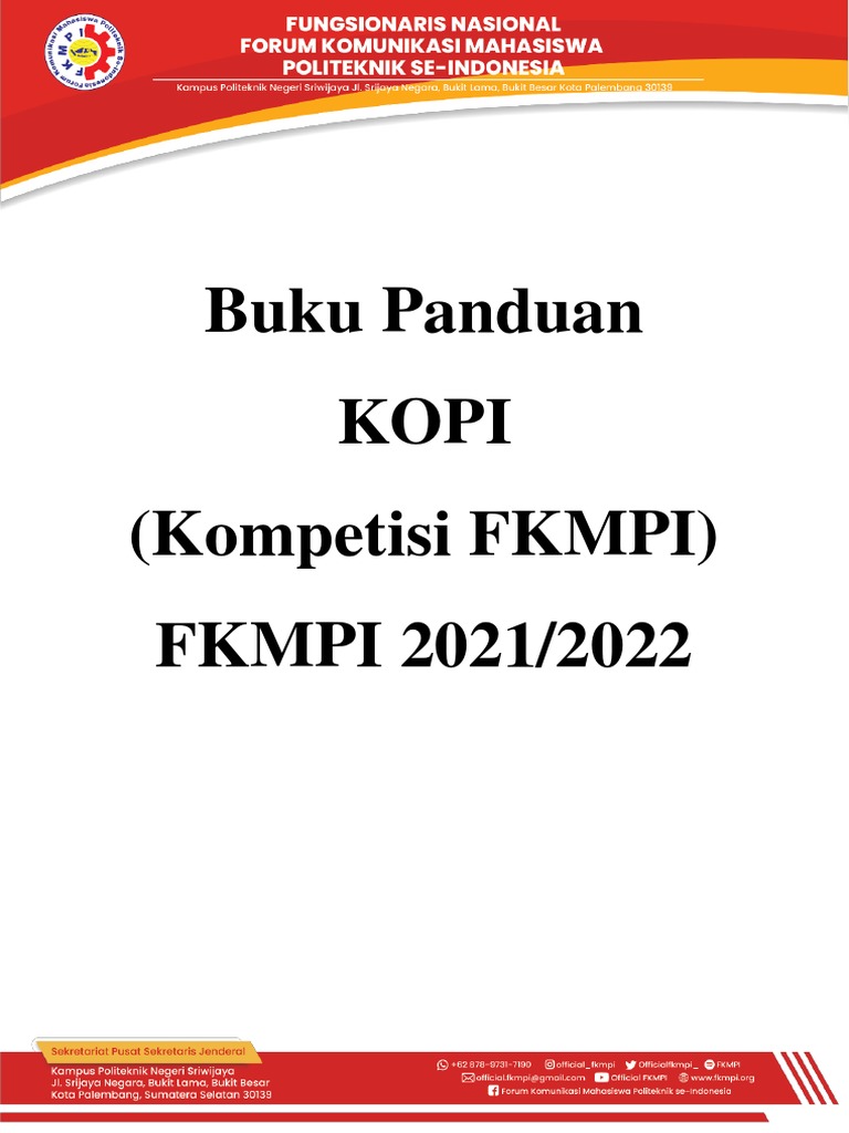 Buku Panduan KOPI (Kompetisi FKMPI) 2021 | PDF