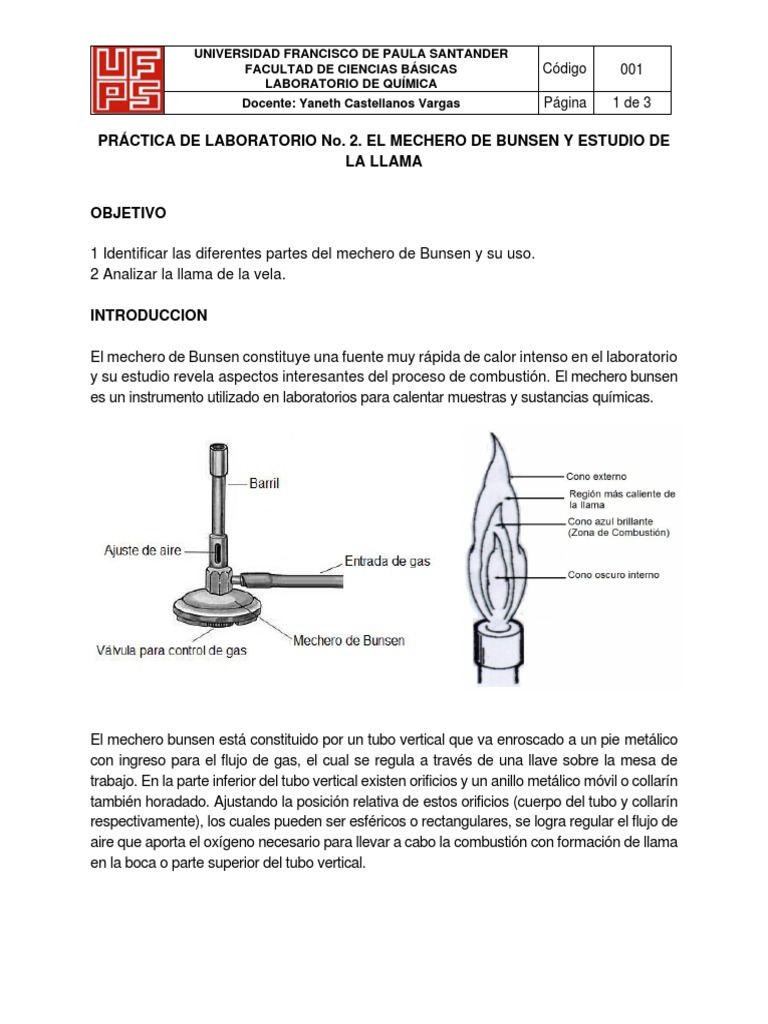 Llama Del Mechero Bunsen El Mechero Bunsen Y El Estudio De La Llama