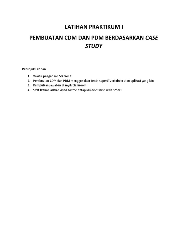 Soal Latihan CDM PDM | PDF | Karier & Perkembangan | Bisnis