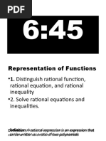Represent Real-Life Situations Using Rational Functions | PDF | Polynomial | Function (Mathematics)