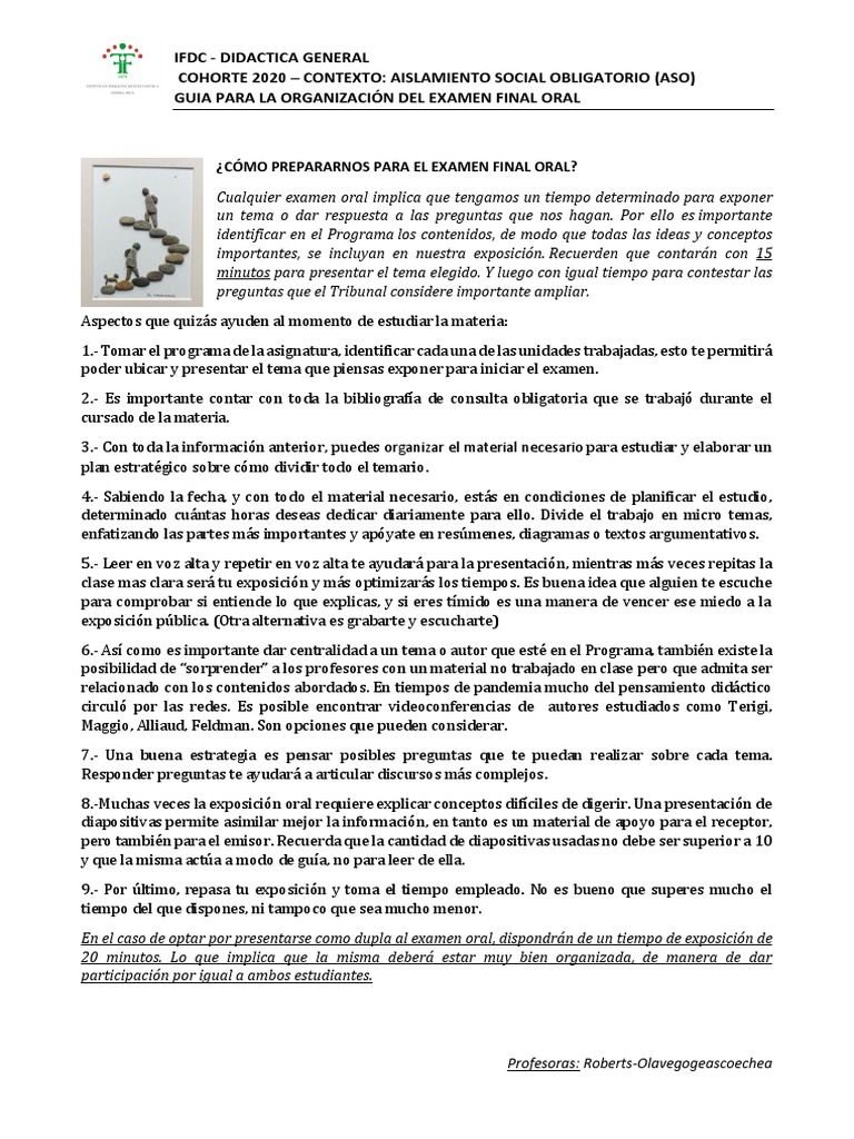 Como Prepararnos para El Examen Final Oral | PDF | Prueba (evaluación ...