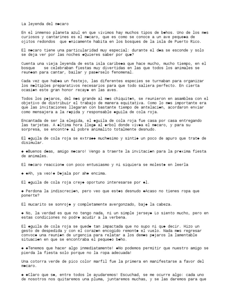 La Leyenda Del Múcaro | PDF | Aves | Ornitología