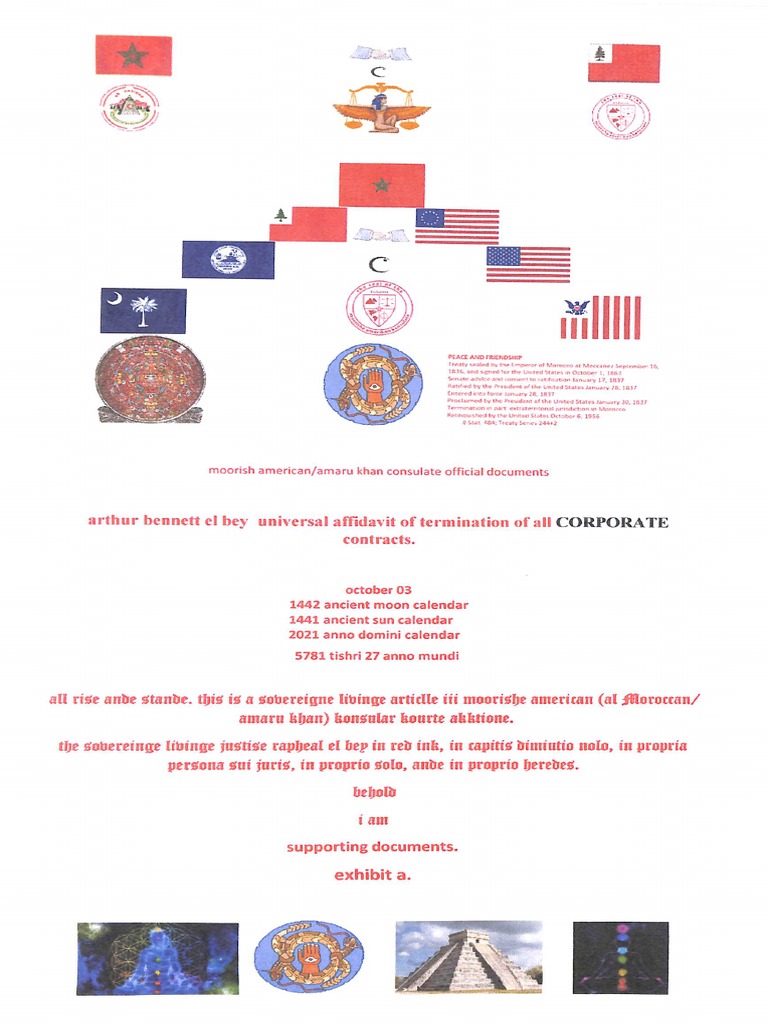 Rapheal Universal Affidavit of Termination of All CORPORATE Contracts ...