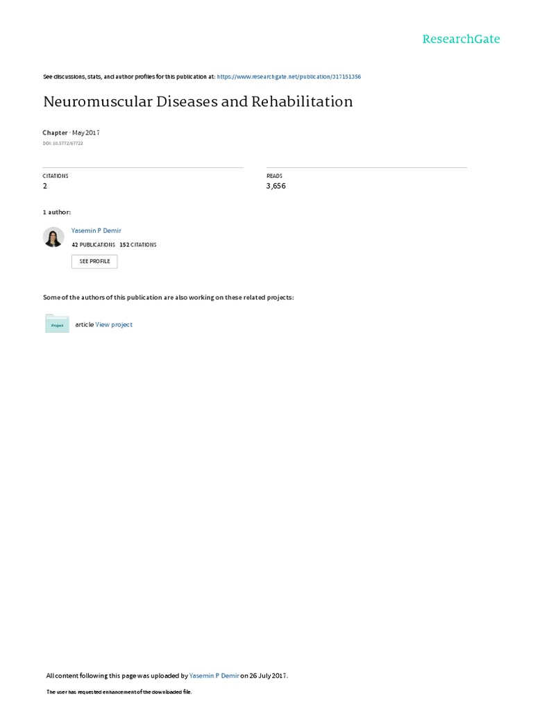 Neuromuscular Diseases and Rehabilitation | PDF | Weakness | Muscular ...