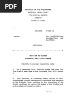 Motion To Admit Answer | PDF | Pleading | Complaint