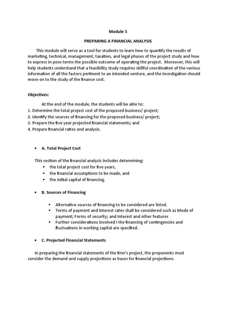 Module 5 Preparing A Financial Analysis | PDF | Present Value ...