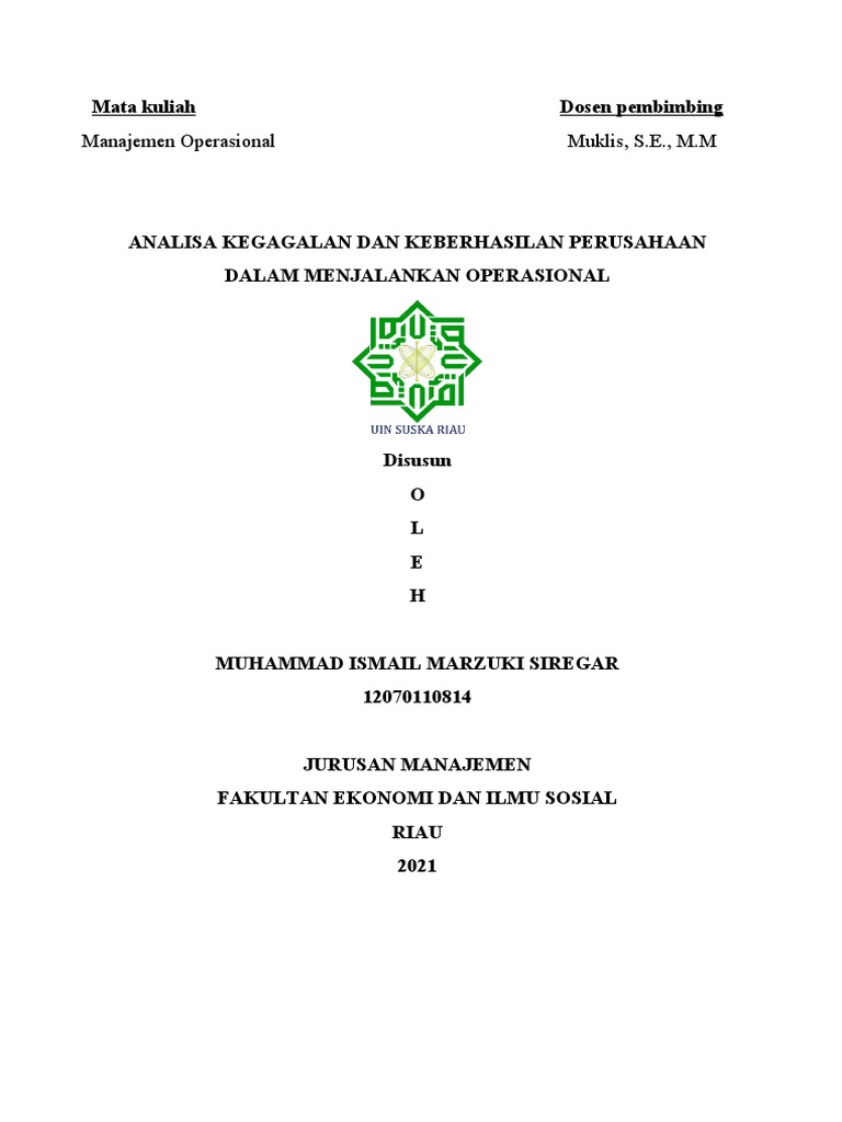 Muhammad Ismail Marzuki Siregar | PDF