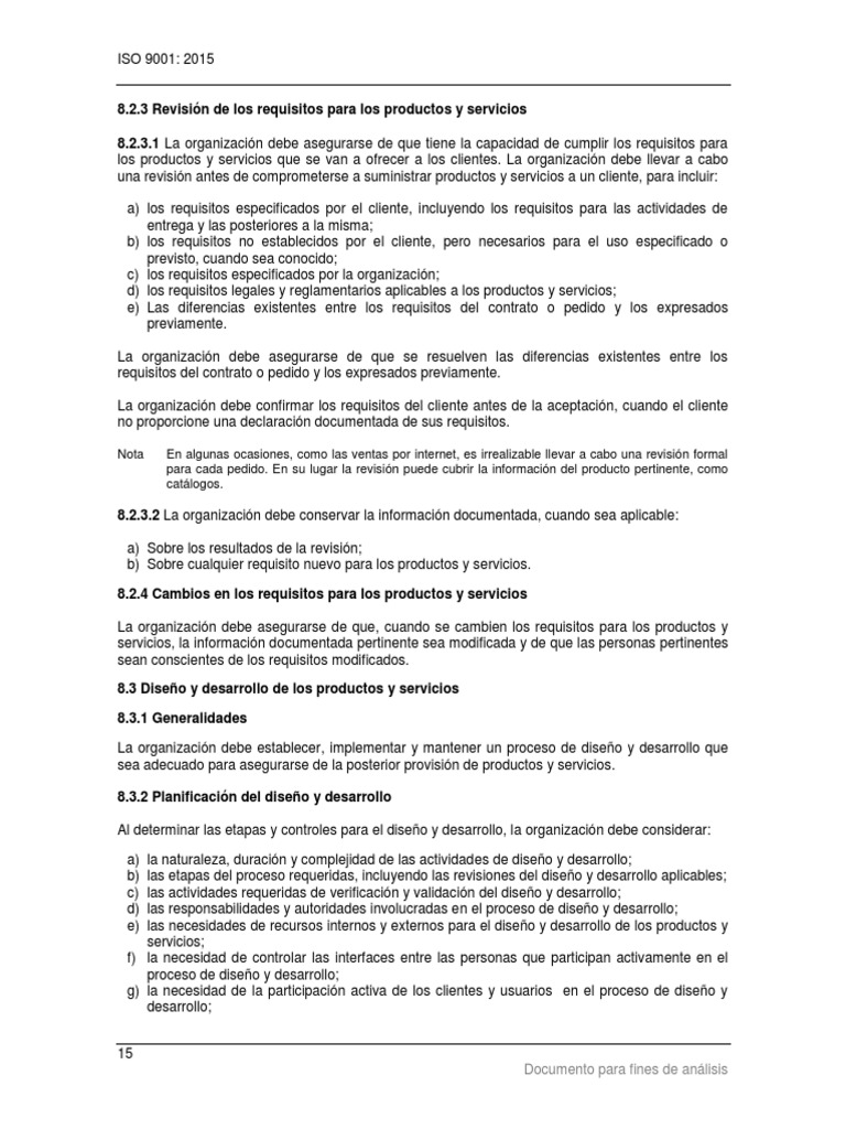 Revisión de Los Requisitos para Los Productos y Servicios | PDF | Cliente | Diseño