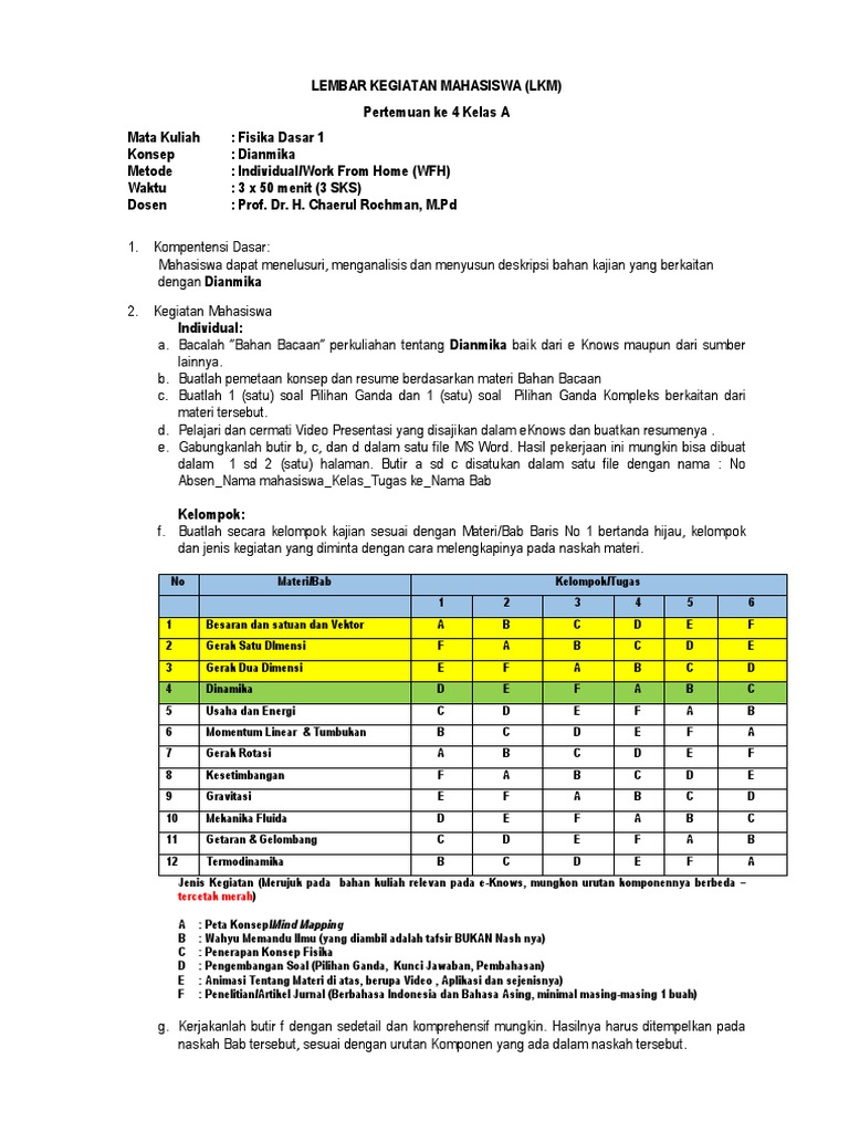 LKM-Pertemuan 4-Fisika Dasar 1 - Kelas A | PDF