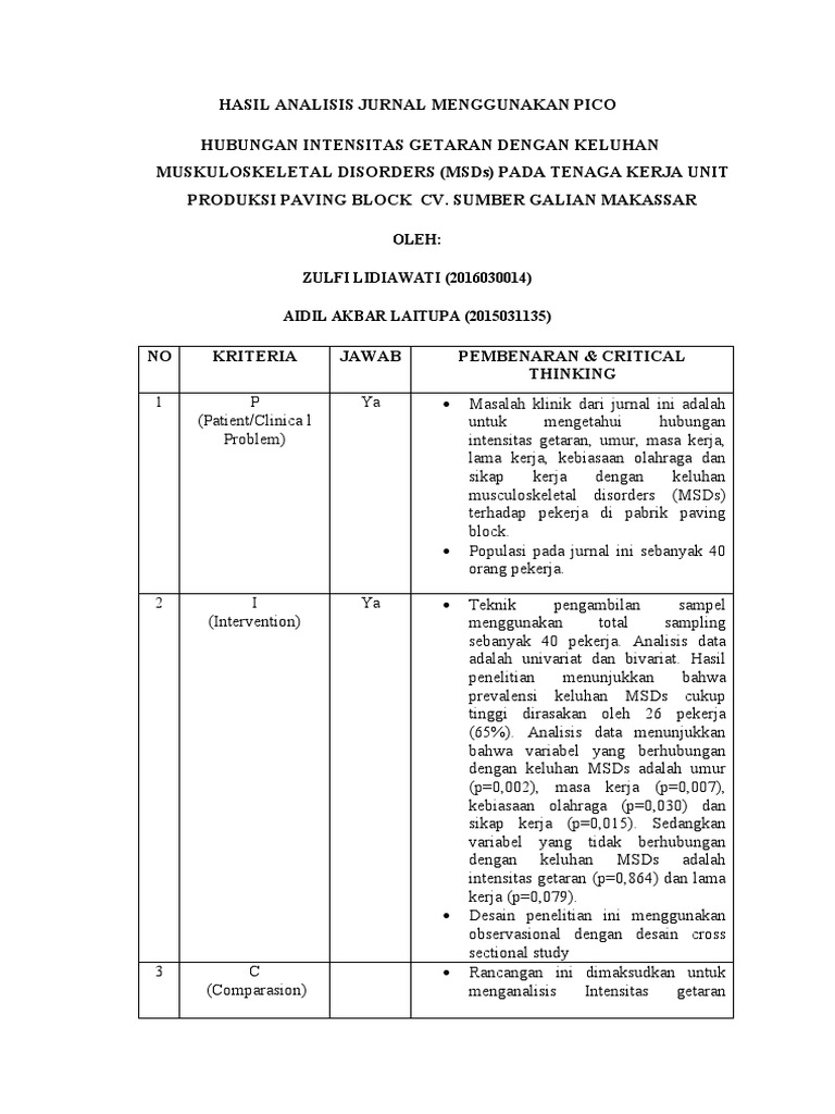 Hasil Analisis Jurnal Menggunakan Pico Pdf