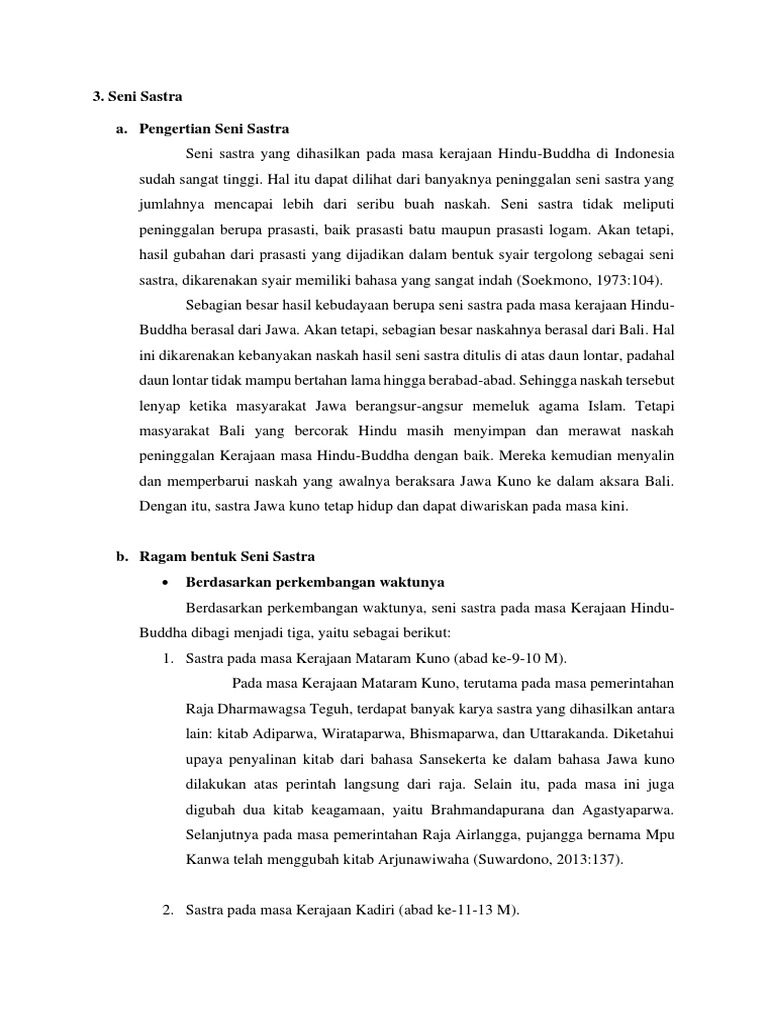 Seni Sastra | PDF | Sejarah